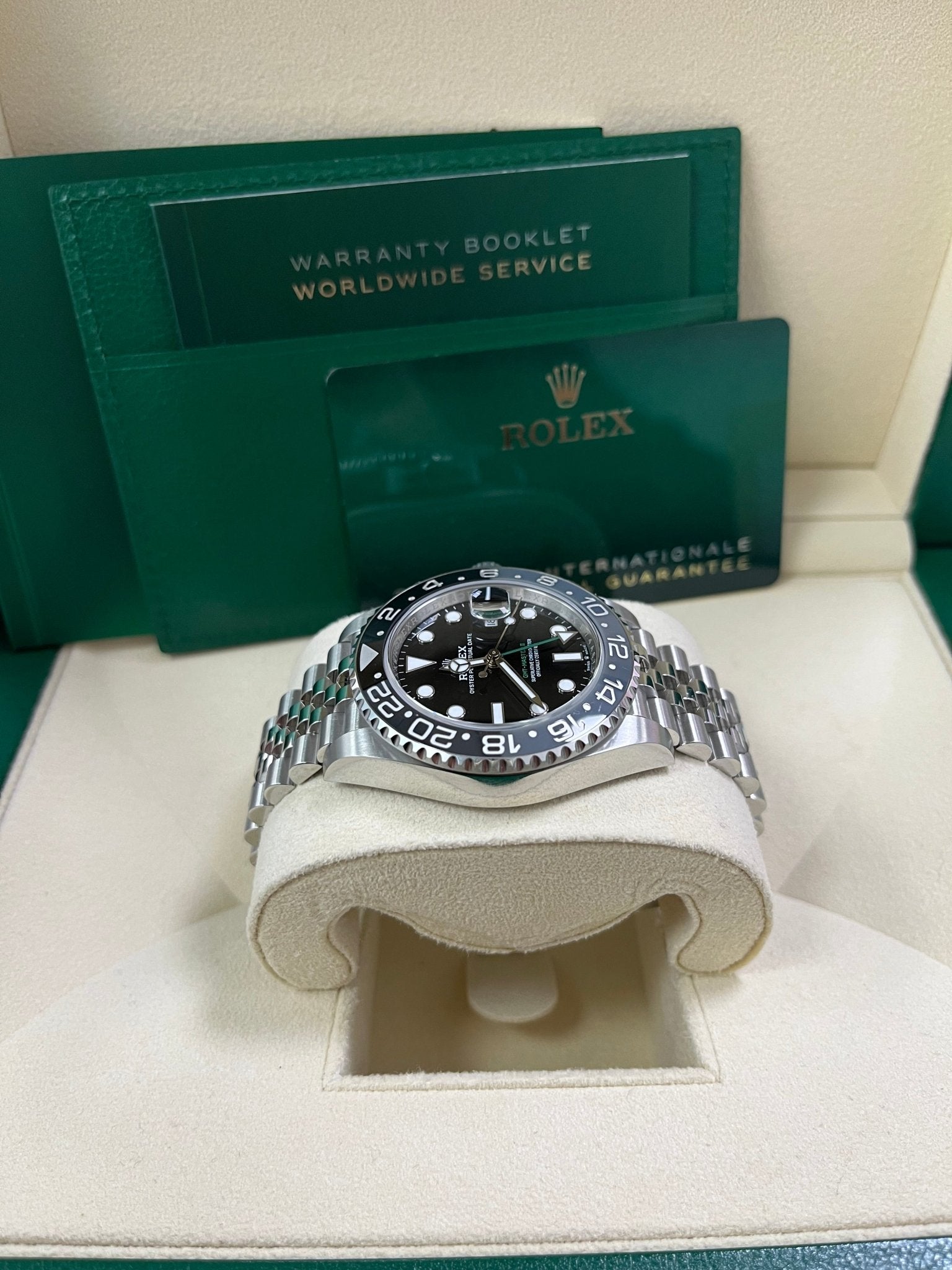 Rolex GMT-Master II Black Grey Bezel Jubilee Bracelet 126710GRNR ...