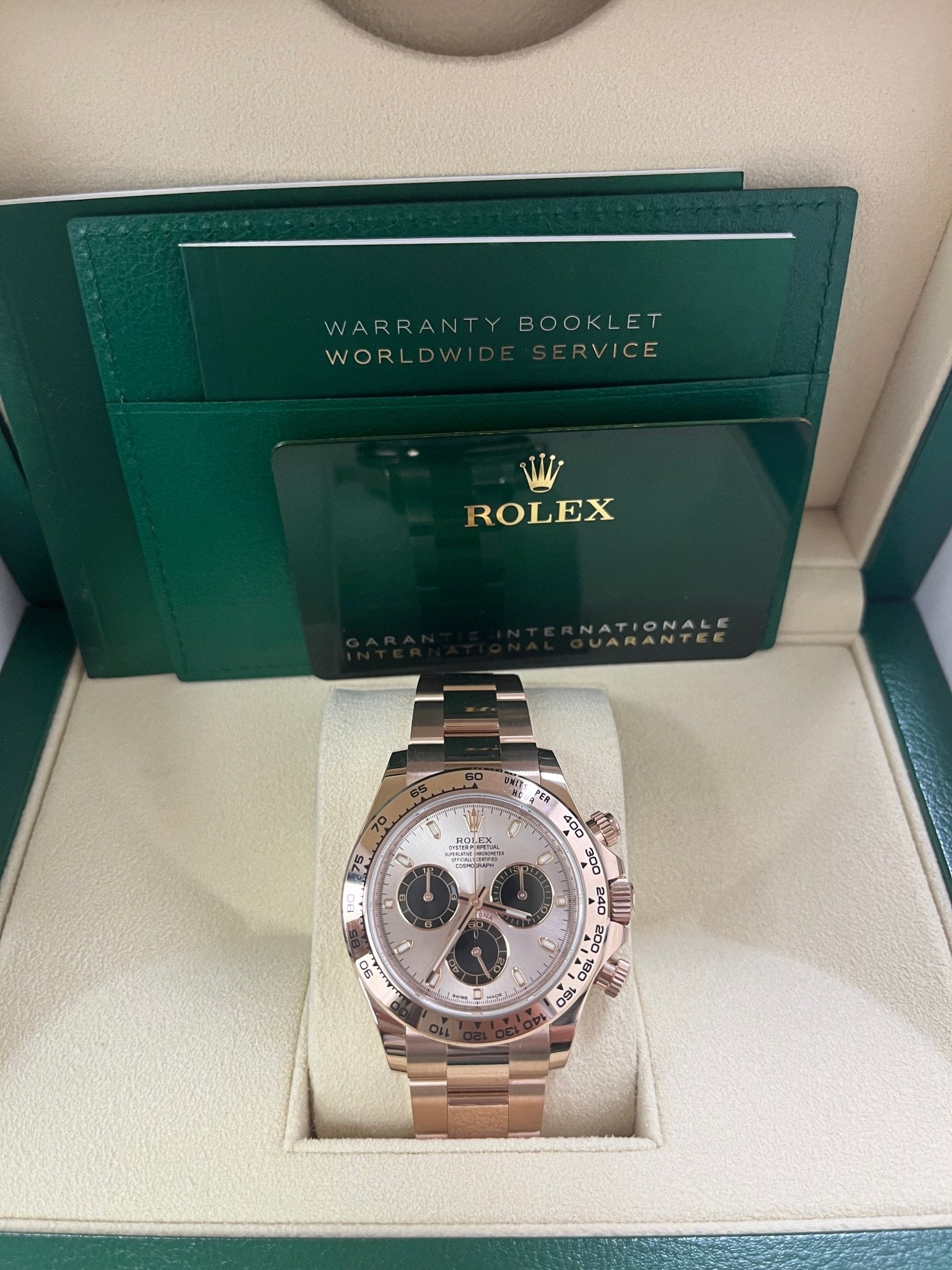Rolex Daytona 40mm/ 18k Rose Gold/ 2021 Sundust Index Cosmograph Dial ...