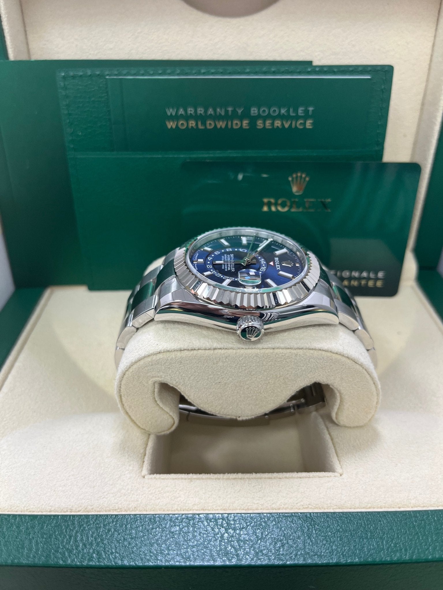 Rolex Sky-Dweller 42 mm Oystersteel and White Gold Blue Dial 336934 ...